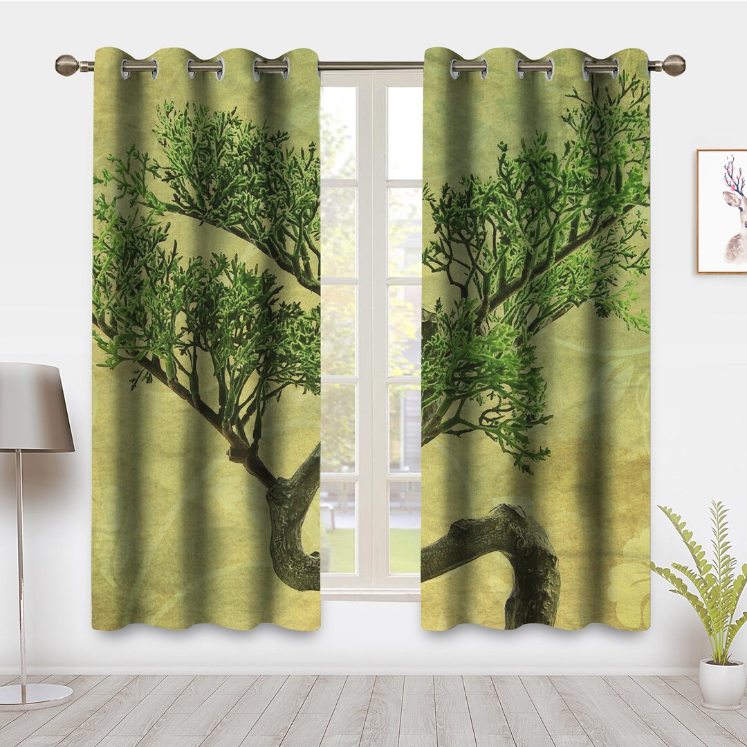 Tree of Life Curtain Mystical Psychedelic Mandala Tree Drapes Bohemian ...