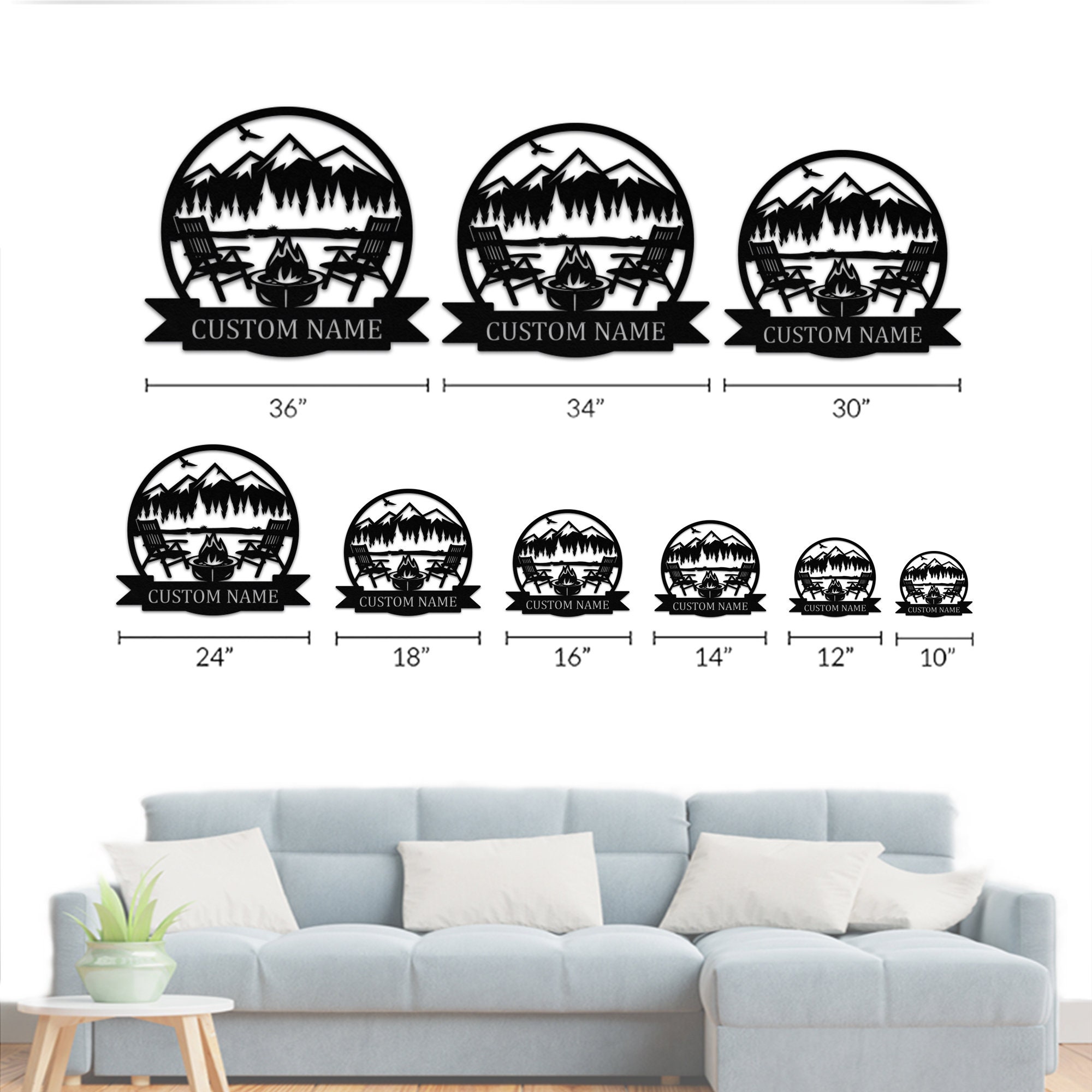 Personalized Campfire Family Metal Signs Custom Metal Family - Etsy