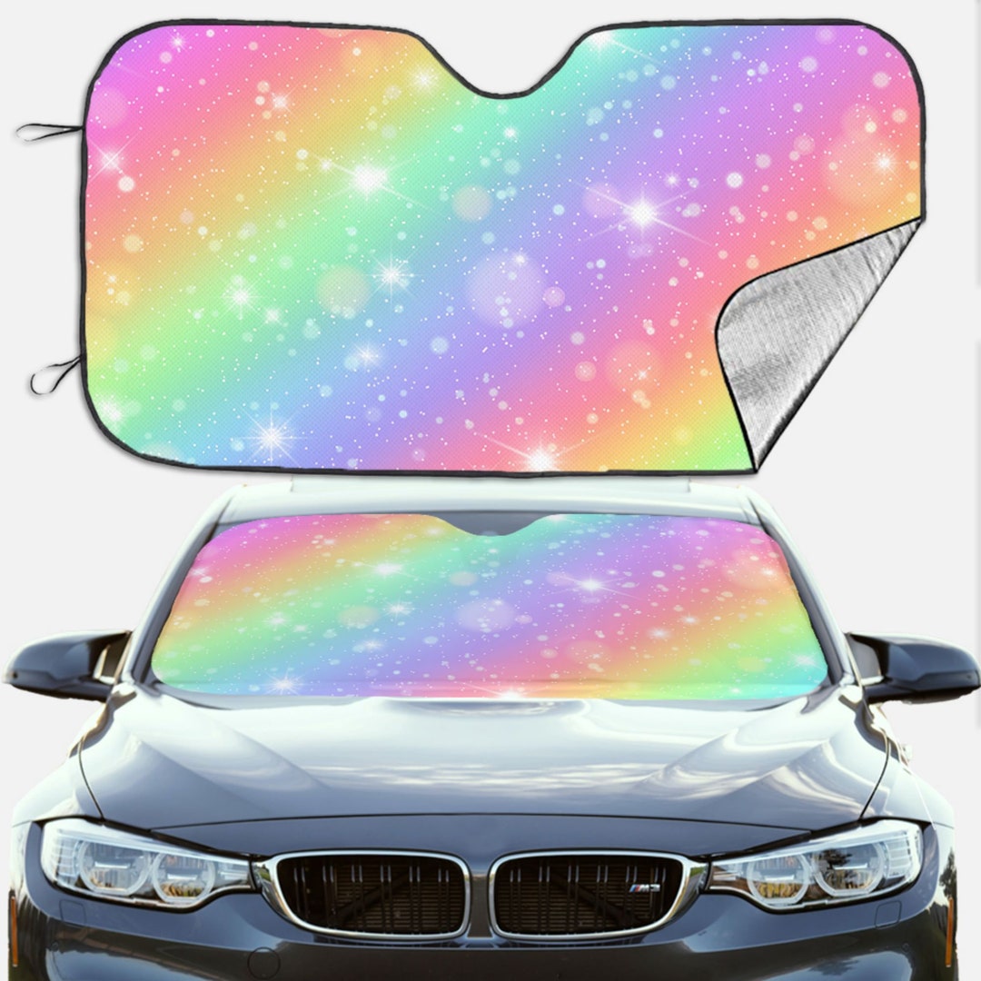 Car Windshield Sun Shade, Rainbow Blocks UV Ray Sun Visor Protector ...