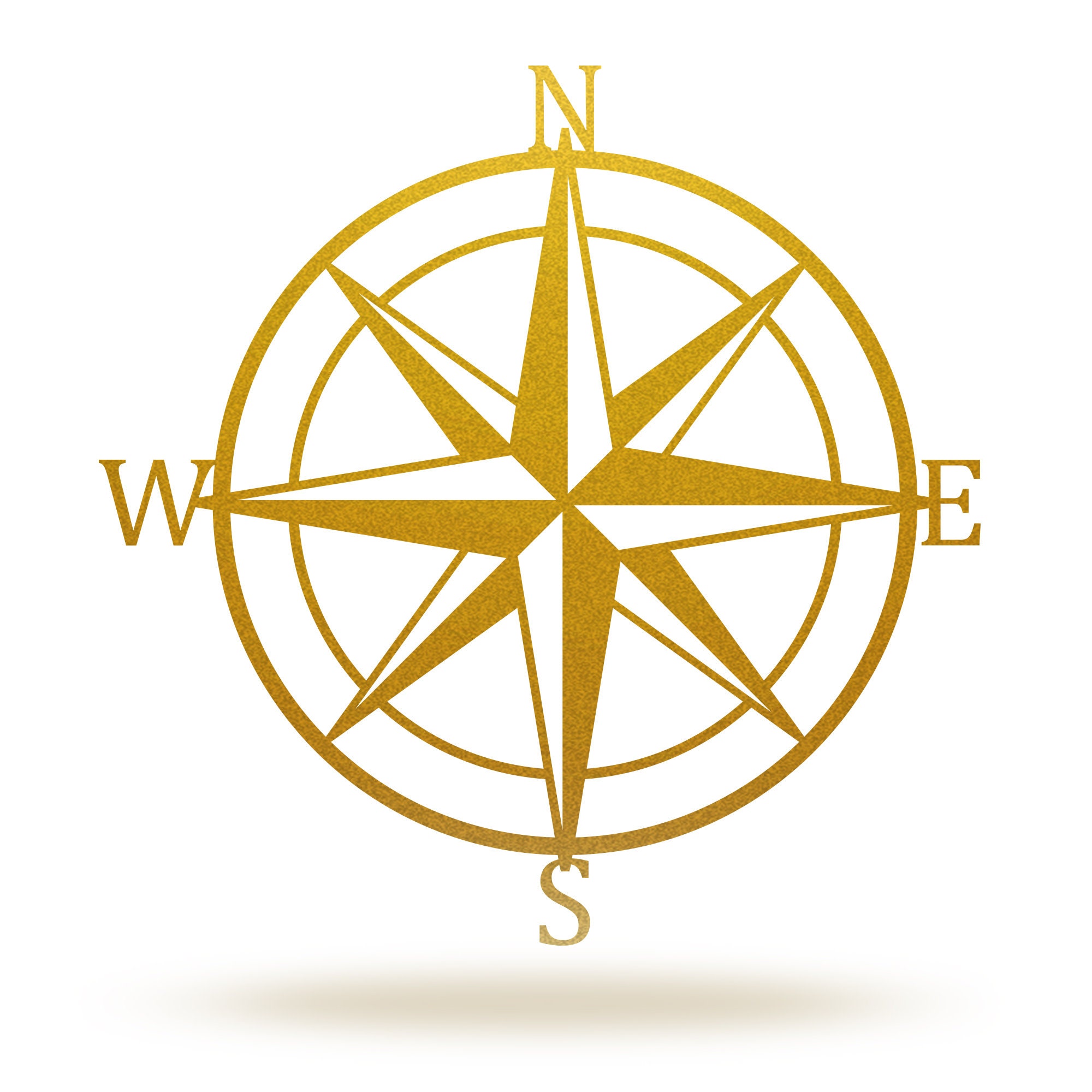 Vintage Nautical Rose Compass Metal Sign, Nautical Theme Pattern Metal ...