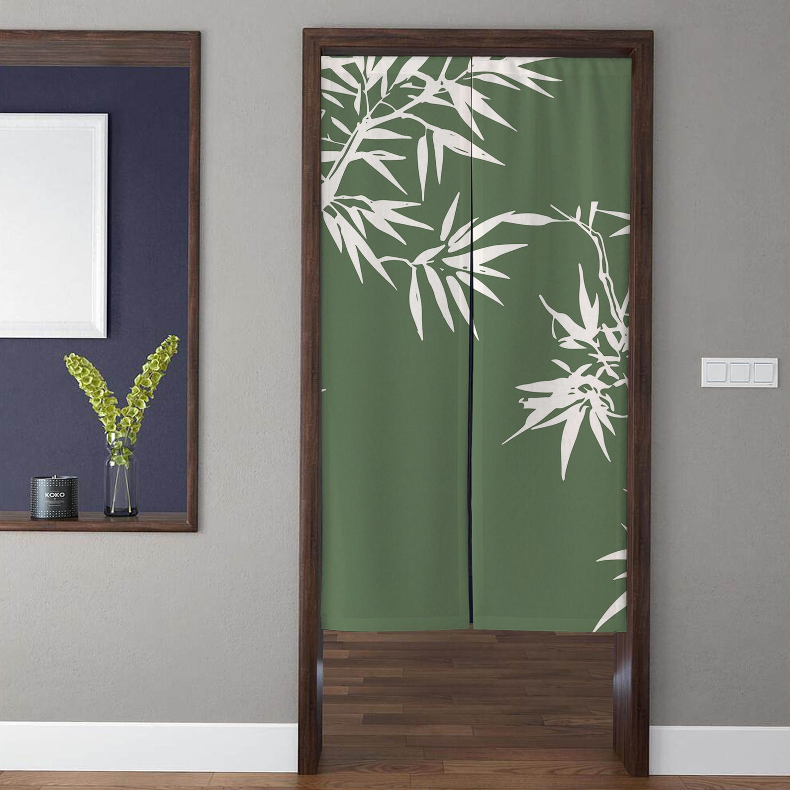 Japanese Art Style Noren Door Curtains, Modern Minimalist Bamboo ...