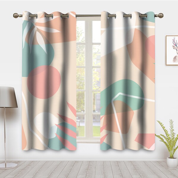 Color Block Curtain - Etsy