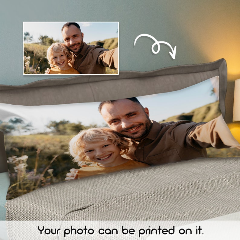 Custom Body Pillow With Picture Text, Customized Photo Long Body ...