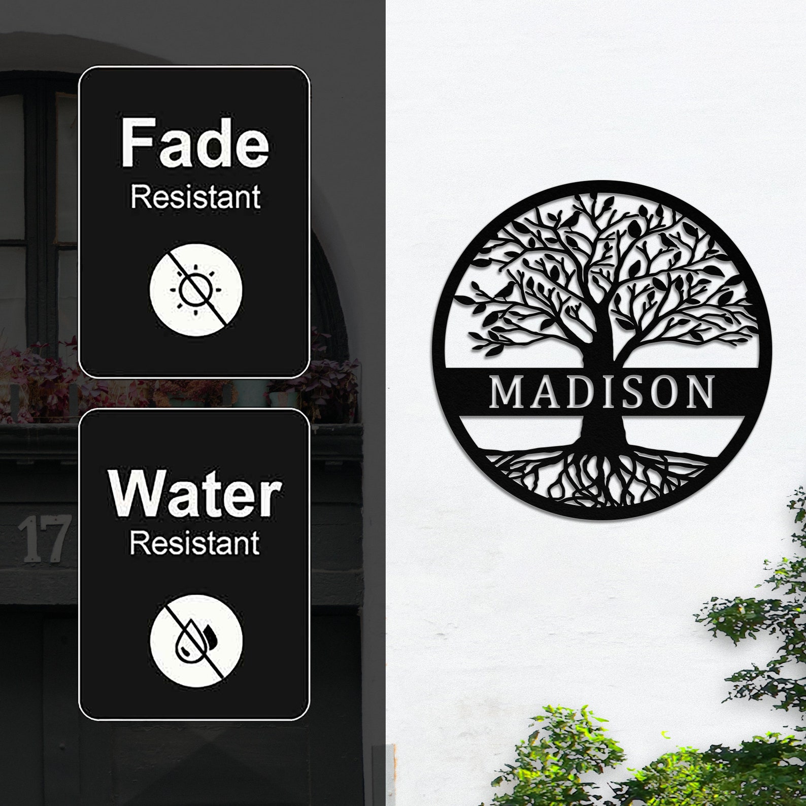 Personalized Tree of Life Metal Sign Custom Metal Family Last - Etsy