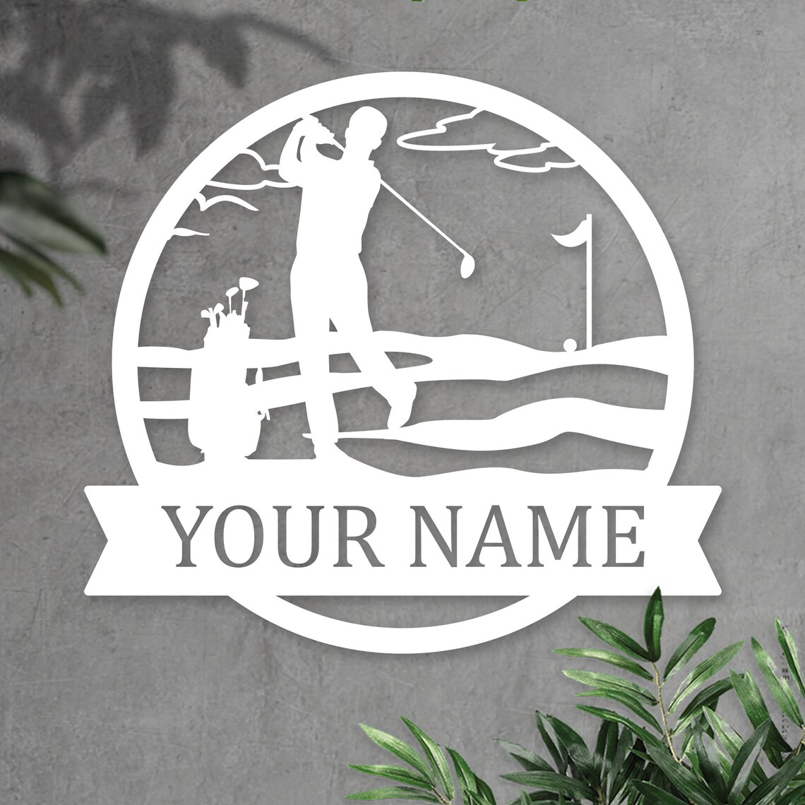 Personalized Metal Golf Name Sign Custom Golfer Metal Wall - Etsy