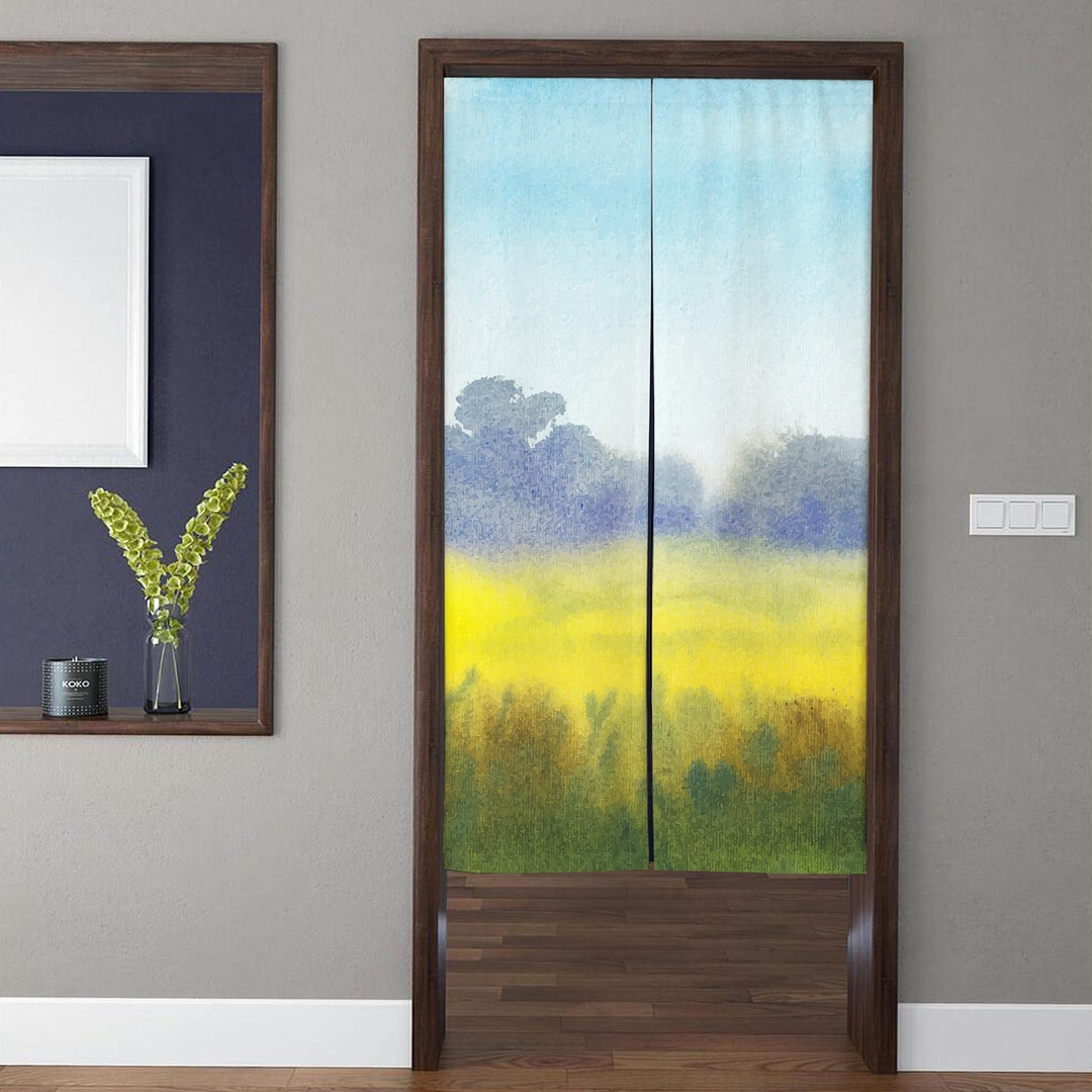 Japanese-style Art Noren Door Curtain, Modern Minimalist Village ...