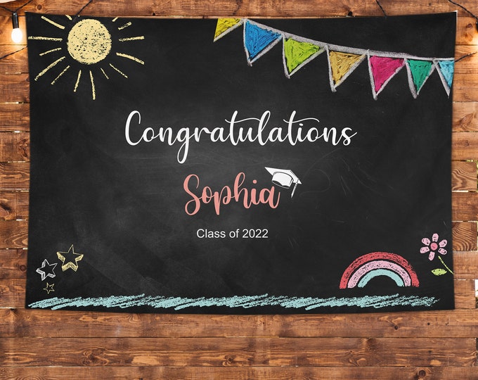 Graffiti Graduation Party Backdrop Wall Congrats Grad | Etsy