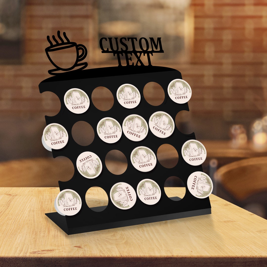 Personalized Metal Countertop Display K Cup Holder Custom Coffee Pod ...