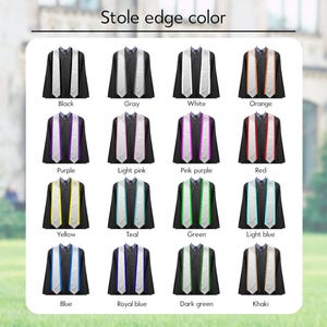 Custom Class of 2025 Stoles Graduation, Personalized Logo Text Grad ...