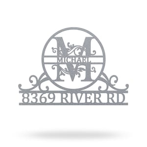 Personalized Metal Address Sign, Custom Metal House Number Sign, Metal ...
