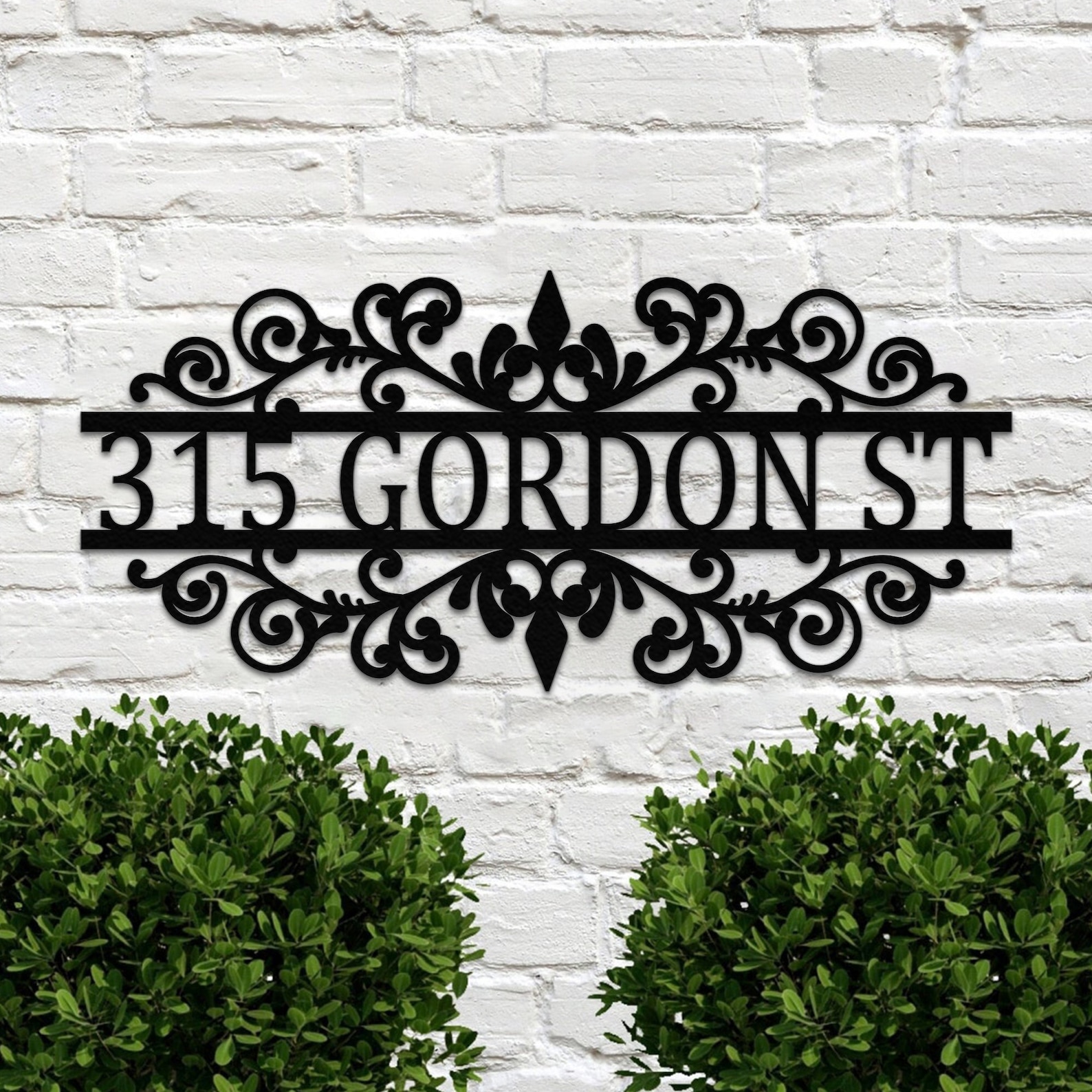 Personalized Address Metal Sign Custom Metal Wall Sign House Number ...