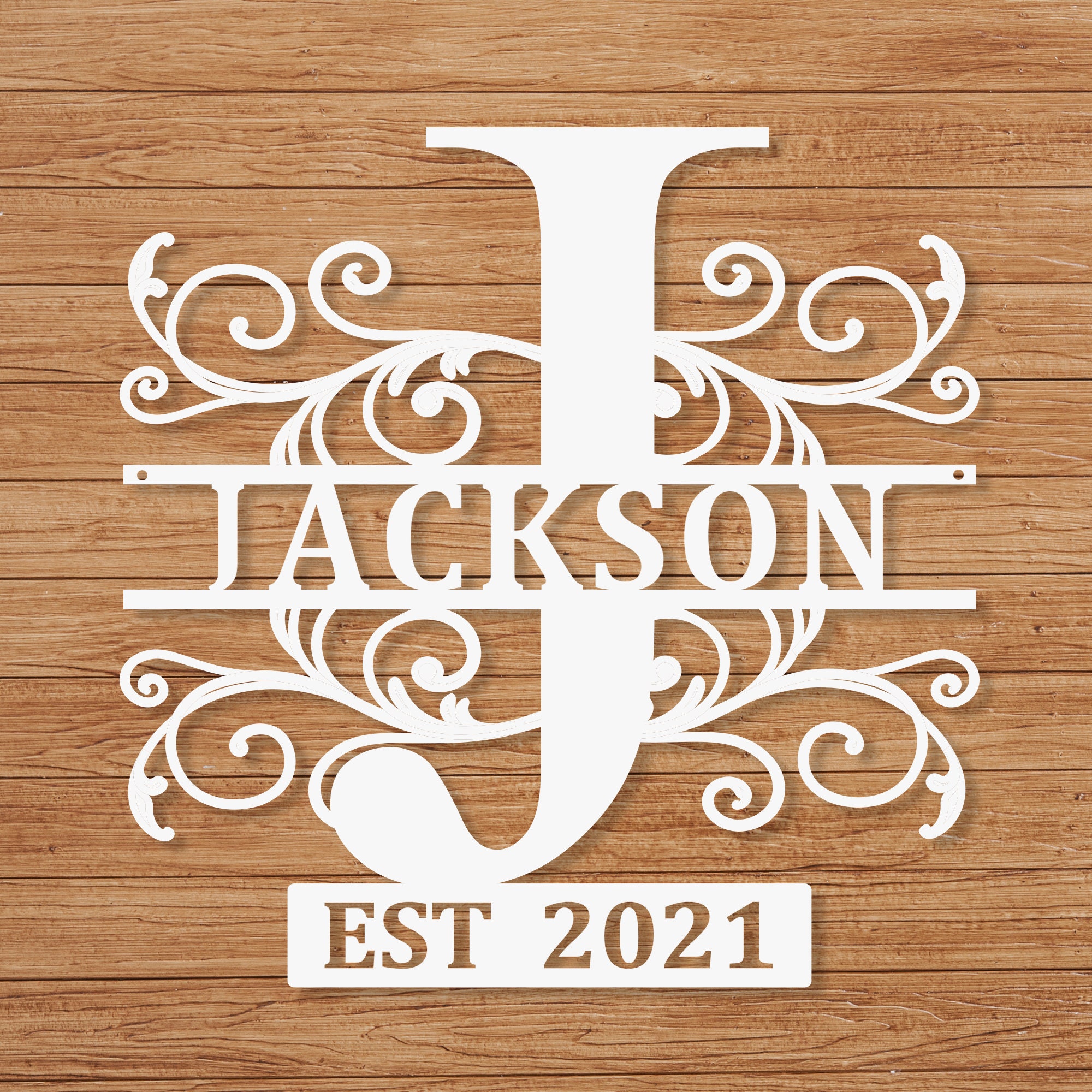 Personalized Metal Family Last Name Sign, Custom First Name Est Year ...