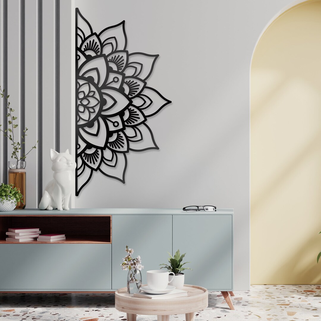 Metal Mandala Wall Art, Mandala Lotus Metal Sign, Unique Lotus Flower ...