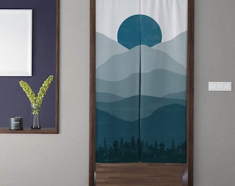 Japanese Style Noren Door Curtain, Modern Minimalist Cherry Blossom ...