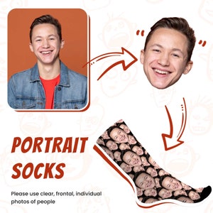Custom Face Socks, Create Your Own Faces on Sock, Personalized Funny ...
