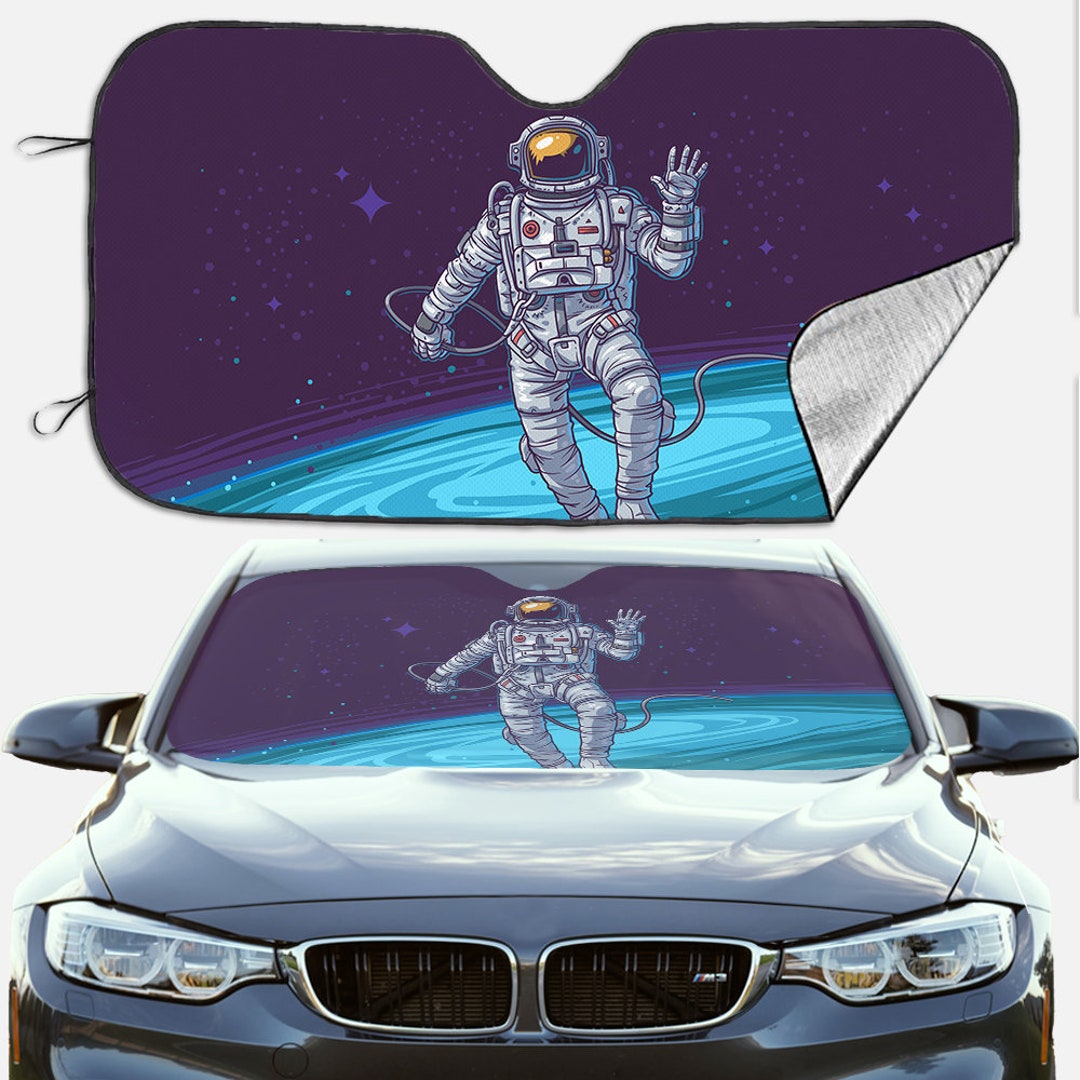 Car Sun Shade Space Astronaut Blocks UV Rays Sun Visor Protector ...