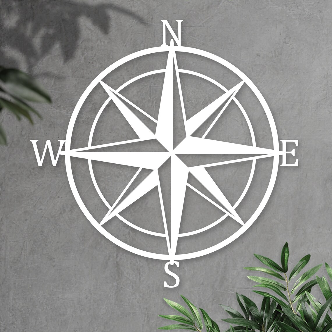 Vintage Nautical Rose Compass Metal Sign, Nautical Theme Pattern Metal ...