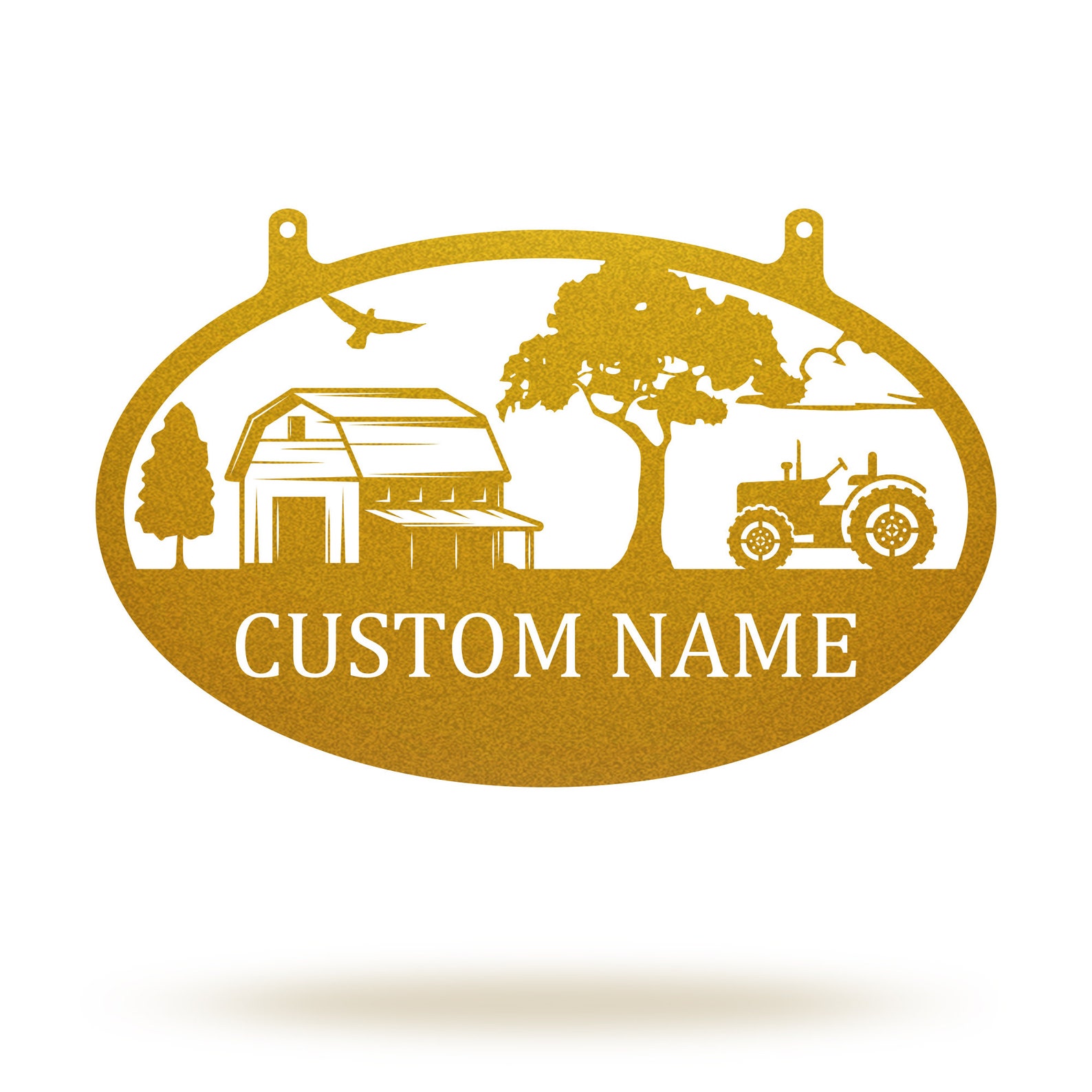 Custom Metal Farm Sign, Personalized Farmhouse Name Metal Sign Decor ...