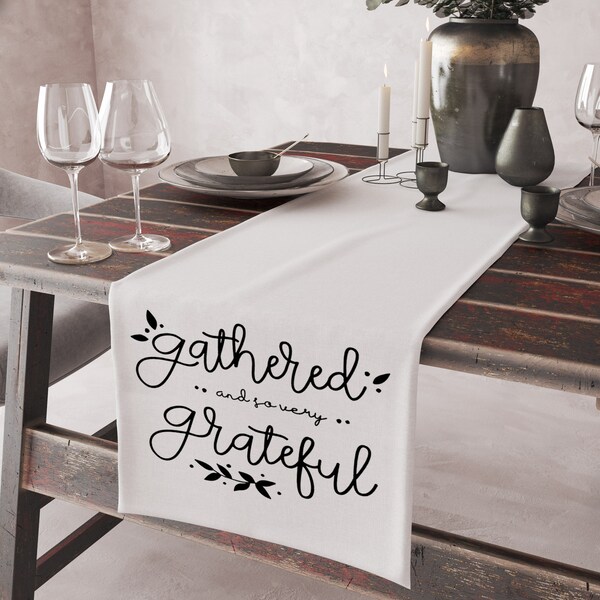 Gray Table Runner - Etsy