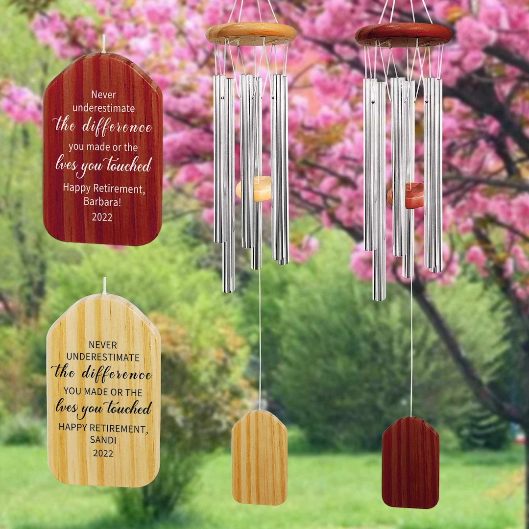 Custom Name Memorial Date Wind Chimes Personalized Gift Chimes ...