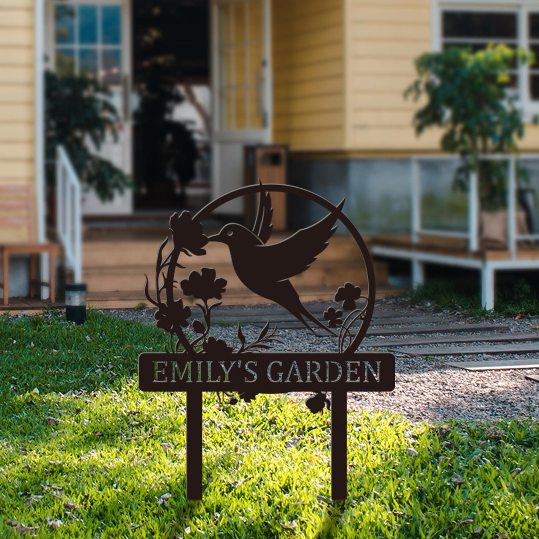 Personalized Metal Garden Sign, Custom Metal Garden Stake Sign ...