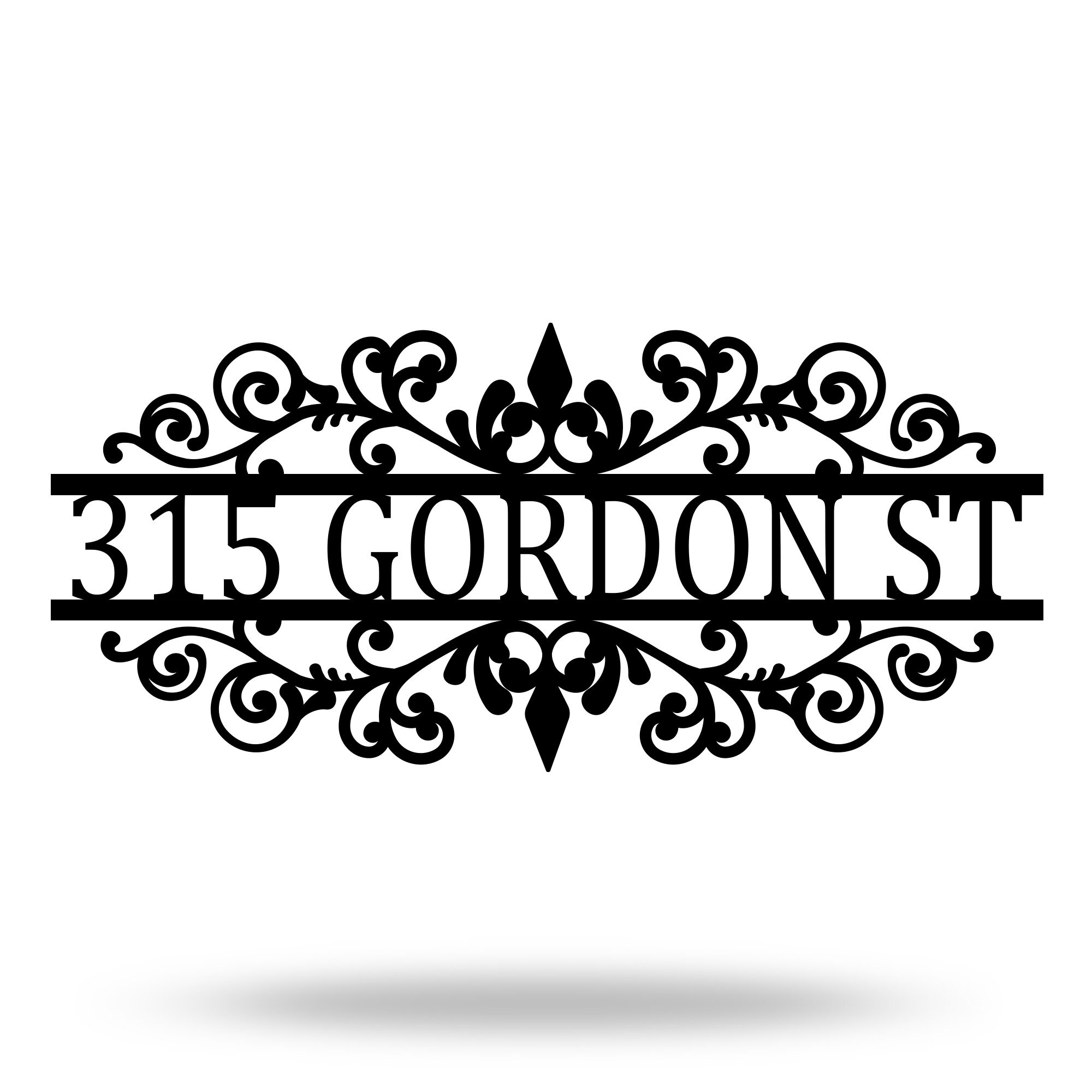 Personalized Address Metal Sign Custom Metal Wall Sign House Number ...