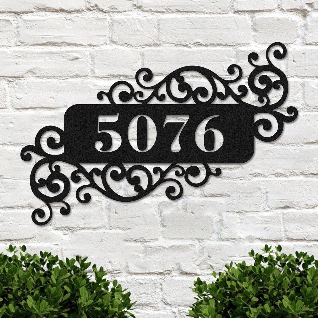 Personalized Metal Address Plaque/custom House Number Address Sign ...