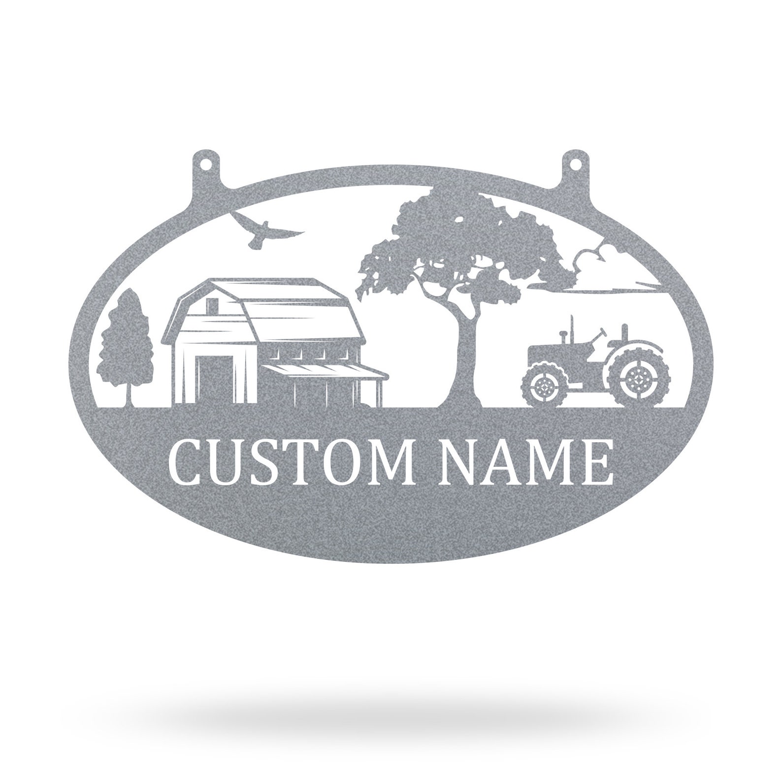 Custom Metal Farm Sign, Personalized Farmhouse Name Metal Sign Decor ...