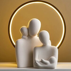 Handcrafted Decorative Family With Child and Baby Object Figurine ...