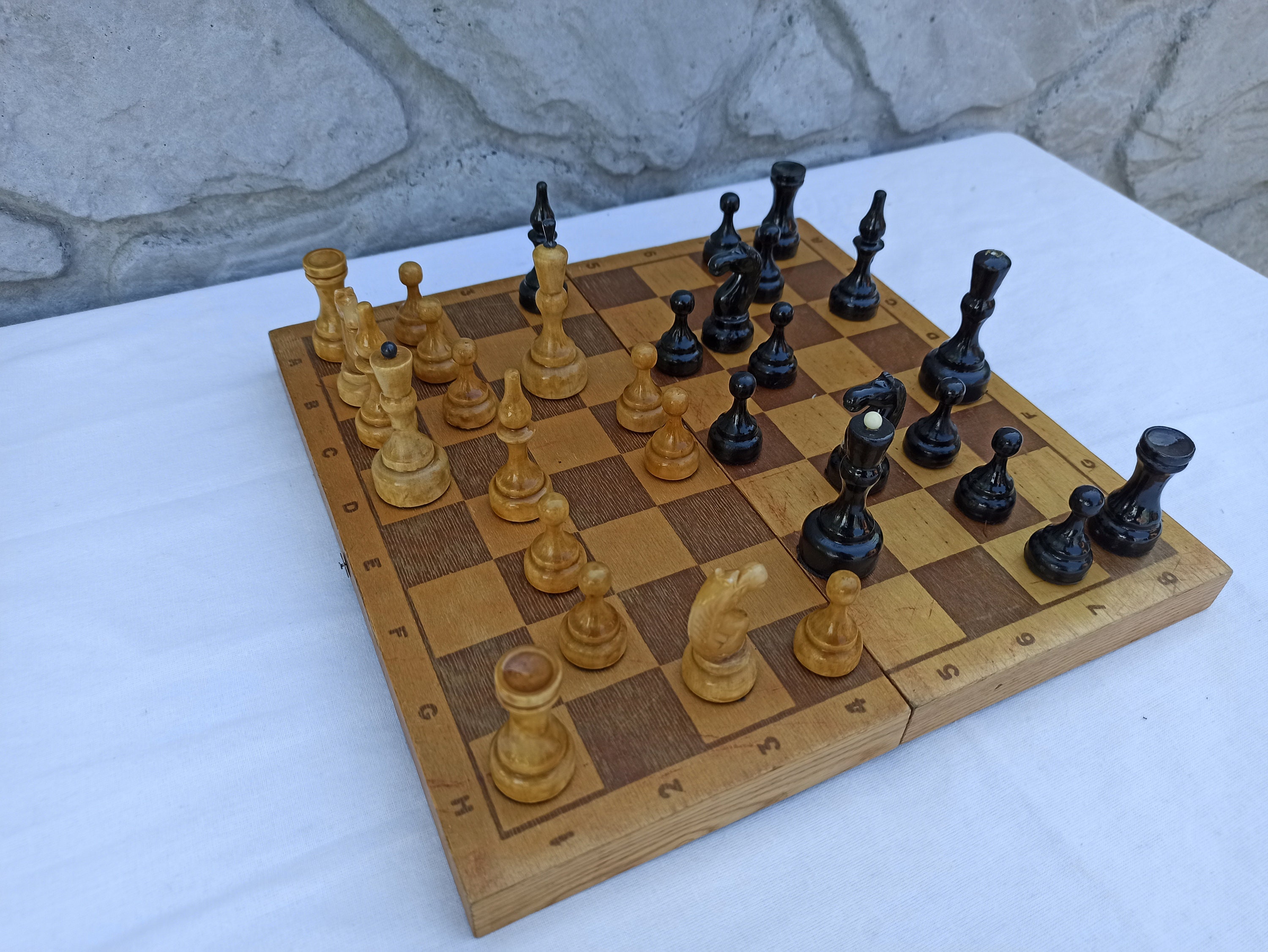 Wood Vintage Chess Set, Old Chess Sets, Vintage Game Ukraine Chess - Etsy