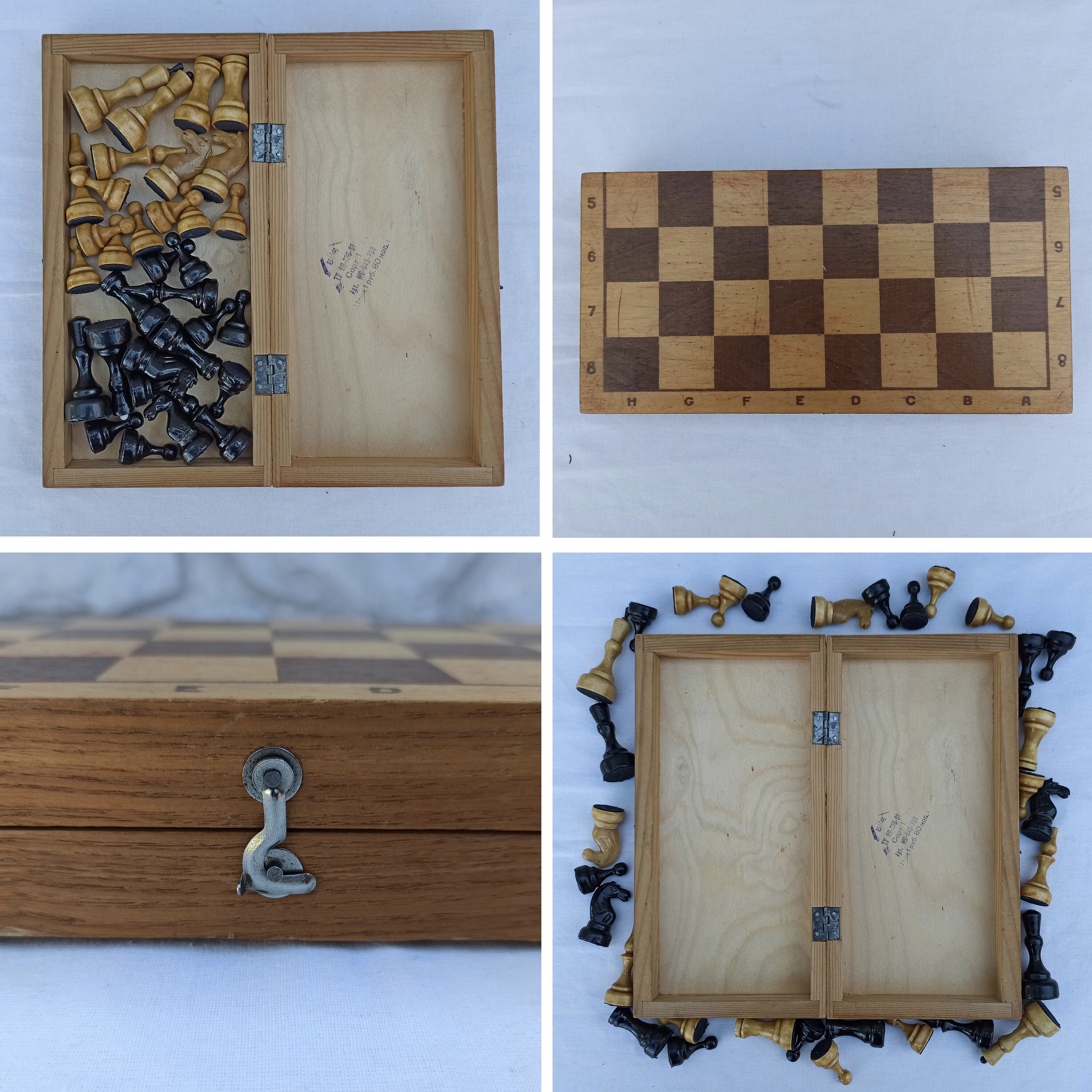 Wood Vintage Chess Set, Old Chess Sets, Vintage Game Ukraine Chess - Etsy