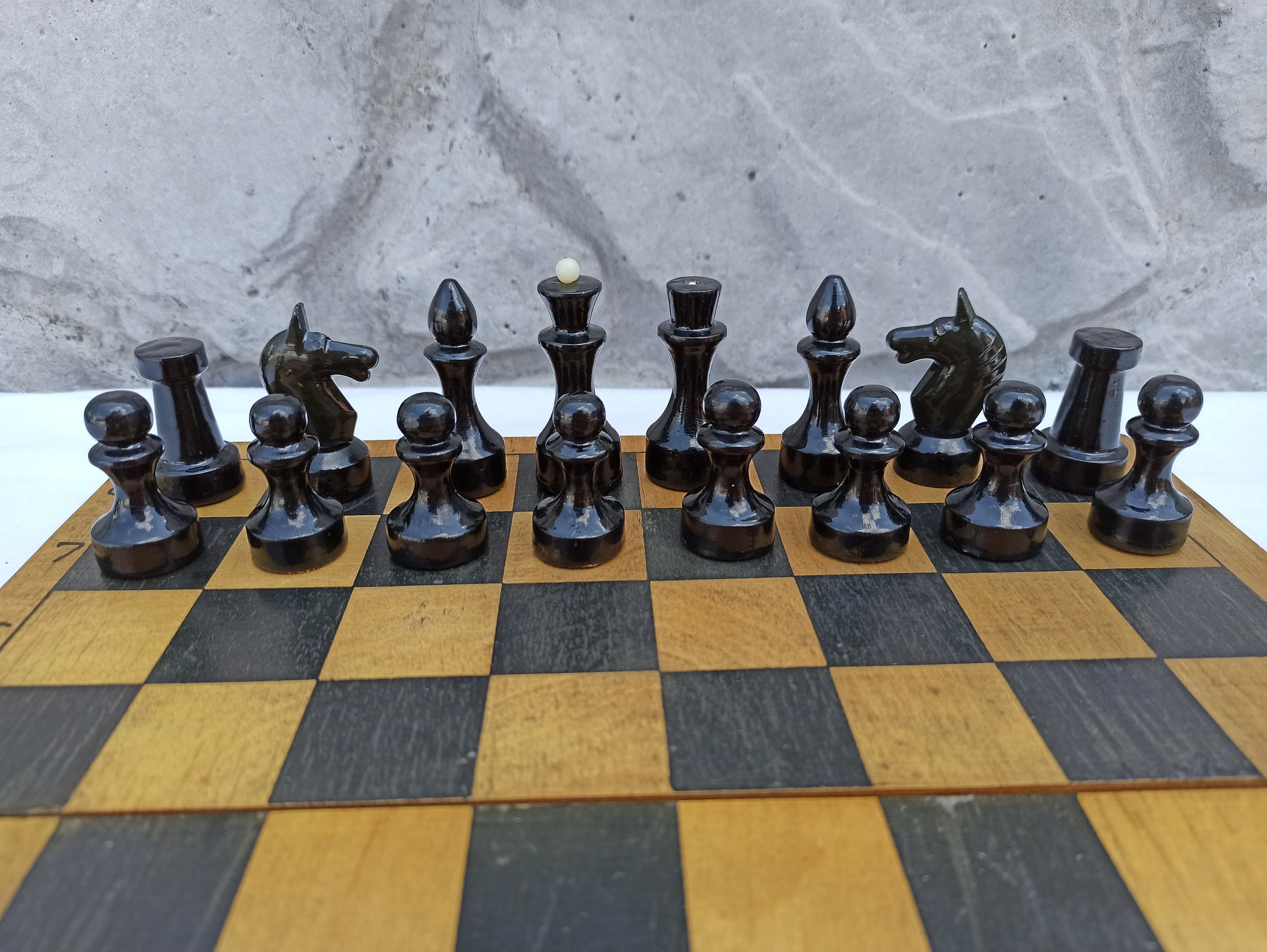 Ukraine Chess Set Vintage, Chess Sets Wood, Old Ukranian Vintage Chess ...