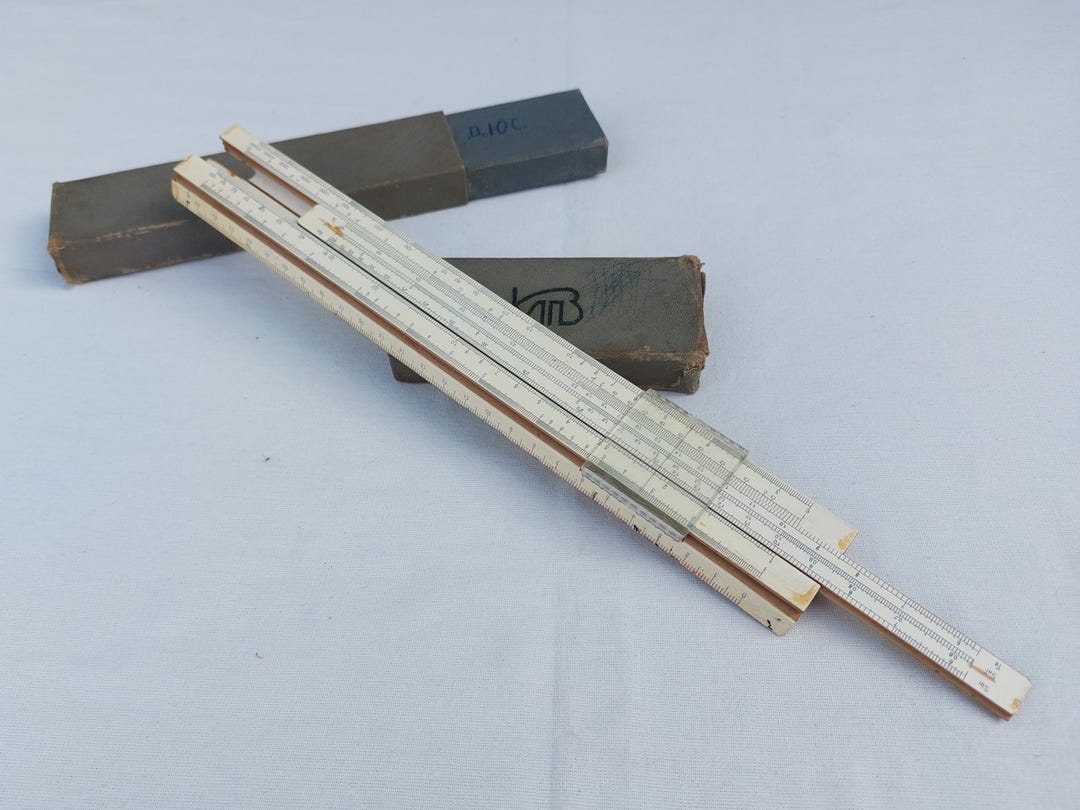 Slide Rule Vintage, 1973. Wooden Logarithmic Engineering Slide Rule ...