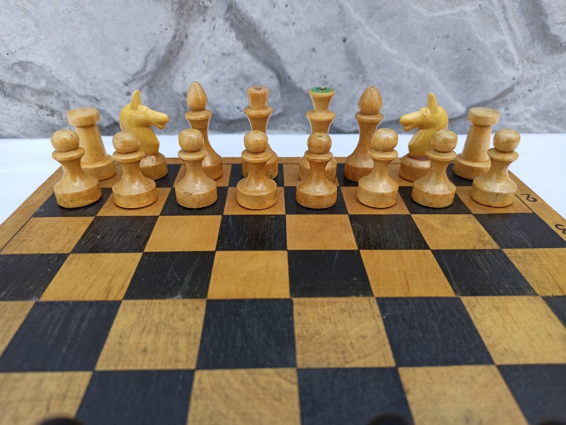 Ukraine Chess Set Vintage Chess Sets Wood Old Ukranian - Etsy