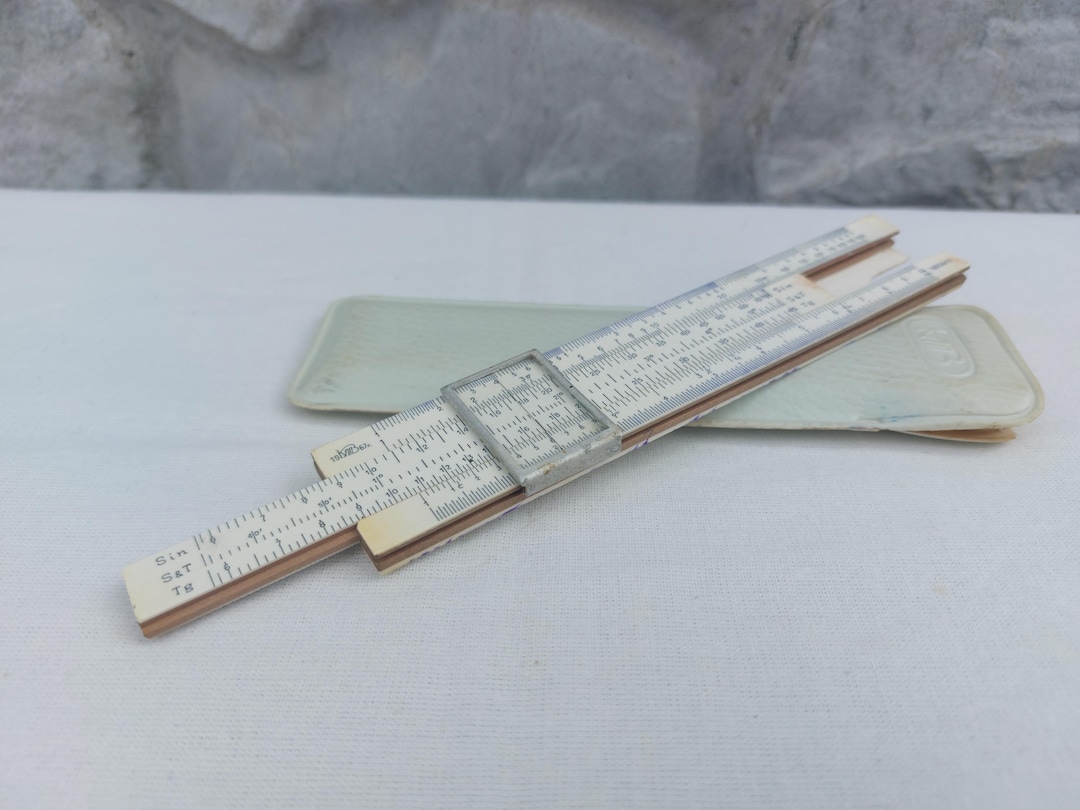 Vintage Slide Rule, Engineering Logarithmic Old Slide Rule Mini. 1967 ...