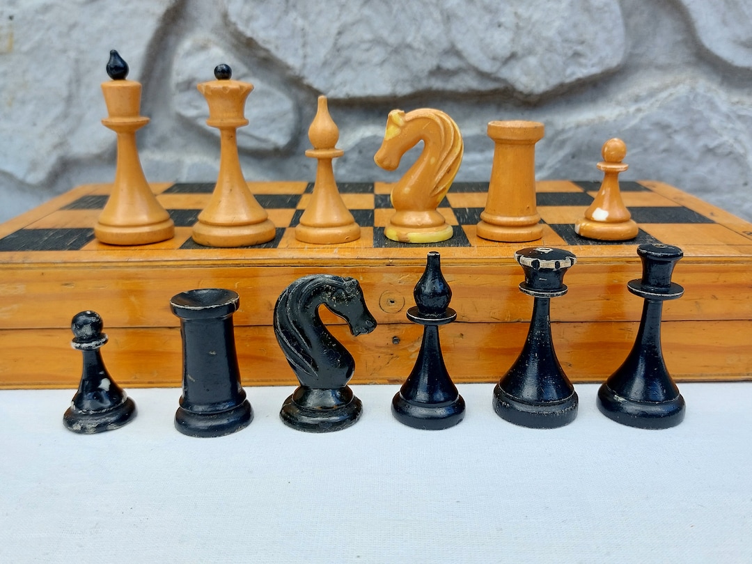 Vintage Chess Set, Retro Chess Sets, Rare Vintage Chess Game - Etsy