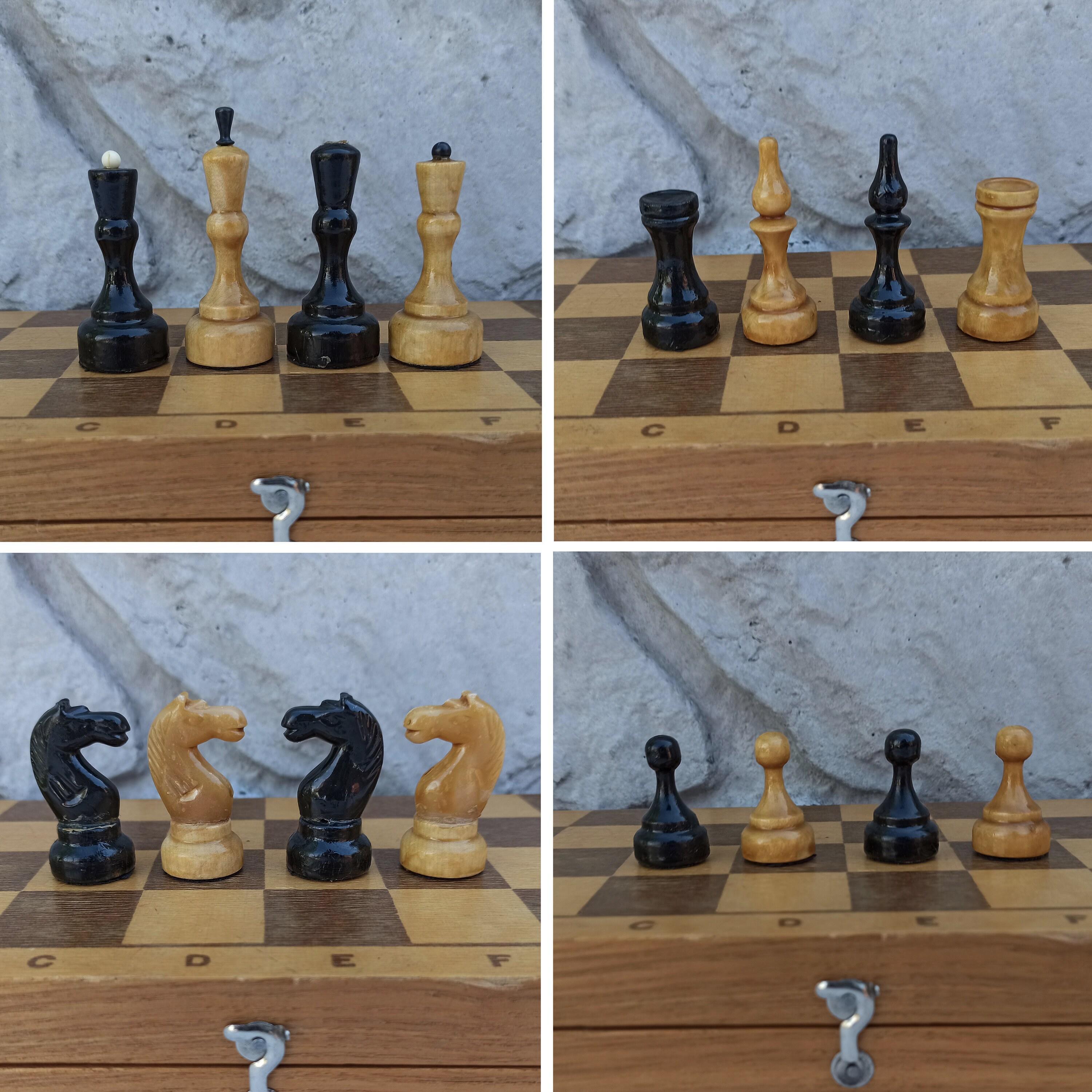 Wood Vintage Chess Set, Old Chess Sets, Vintage Game Ukraine Chess - Etsy