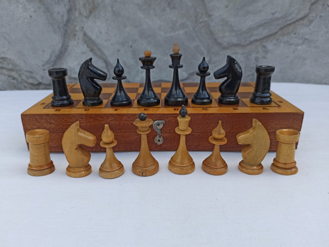 Vintage Chess Set, Wood Chess Sets Rare, Ukraine Vintage Chess Old - Etsy