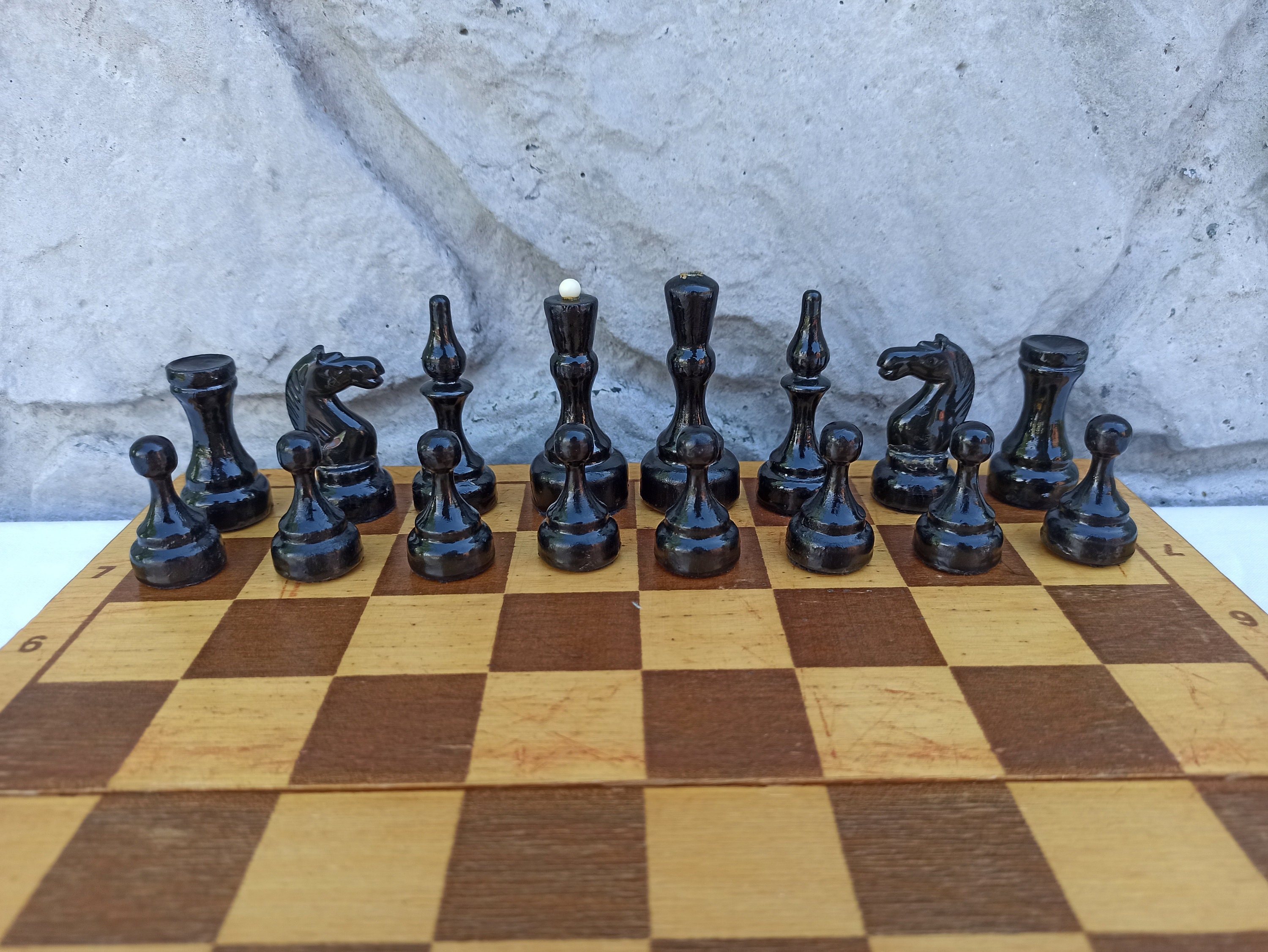 Wood Vintage Chess Set, Old Chess Sets, Vintage Game Ukraine Chess - Etsy