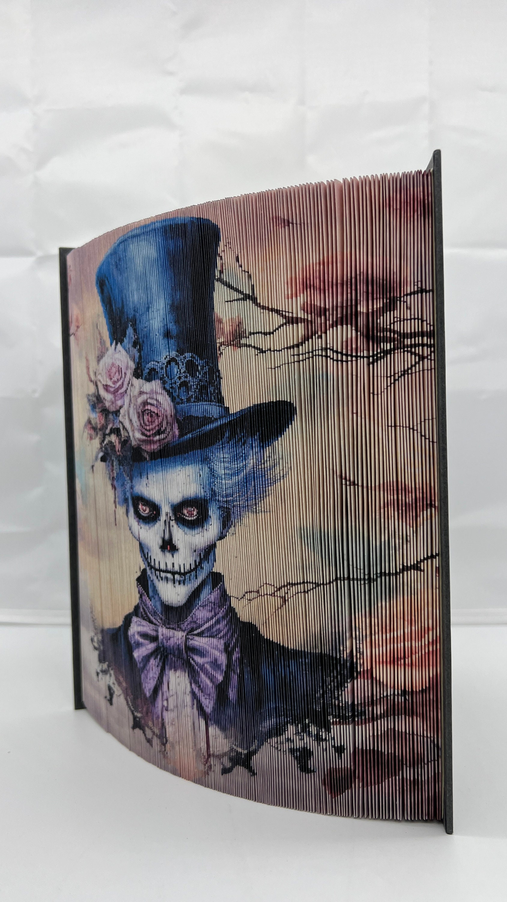 VICTORIAN SKELETON PORTRAIT - Fore-edge Photo Strip Book Fold Pattern ...