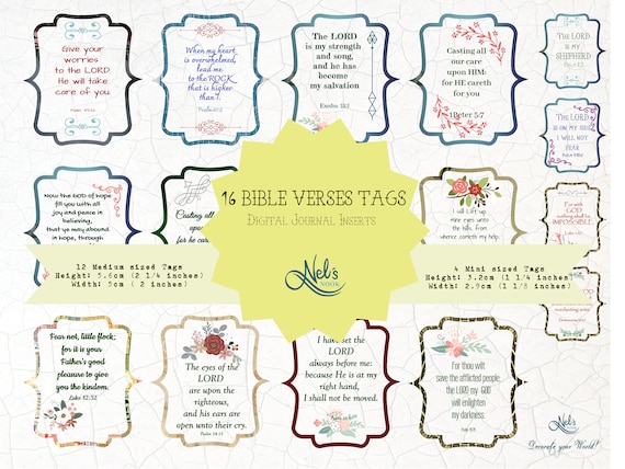 Bible Verse Tags Printable Scripture Tags Digital Tags - Etsy