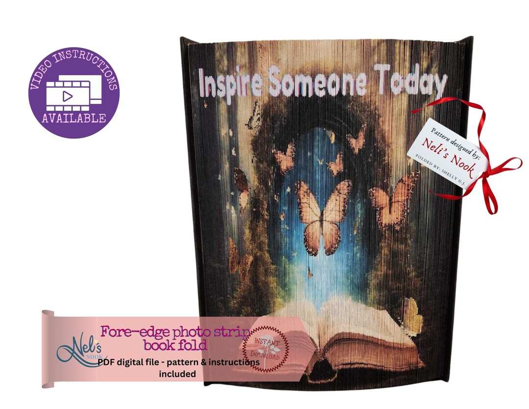 INSPIRE SOMEONE TODAY - Fore-edge Photo Strip Book Fold Pattern Only ...