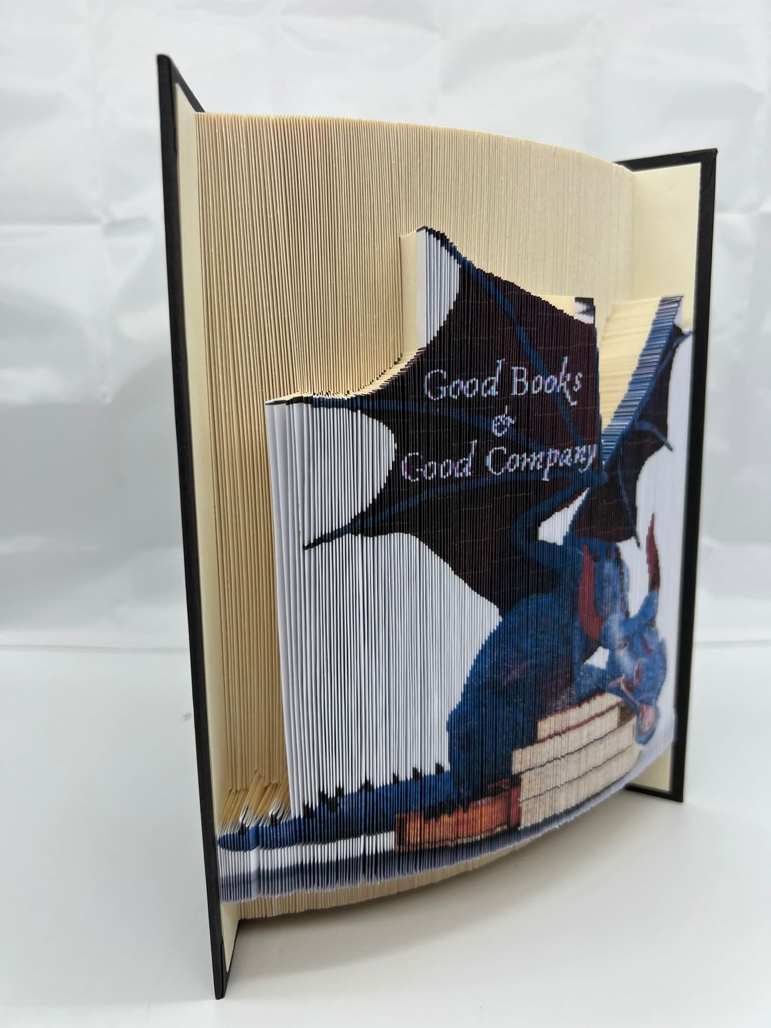 A BOOK DRAGON- RAISED Fore-edge Photo Strip Book Fold Pattern Only ...