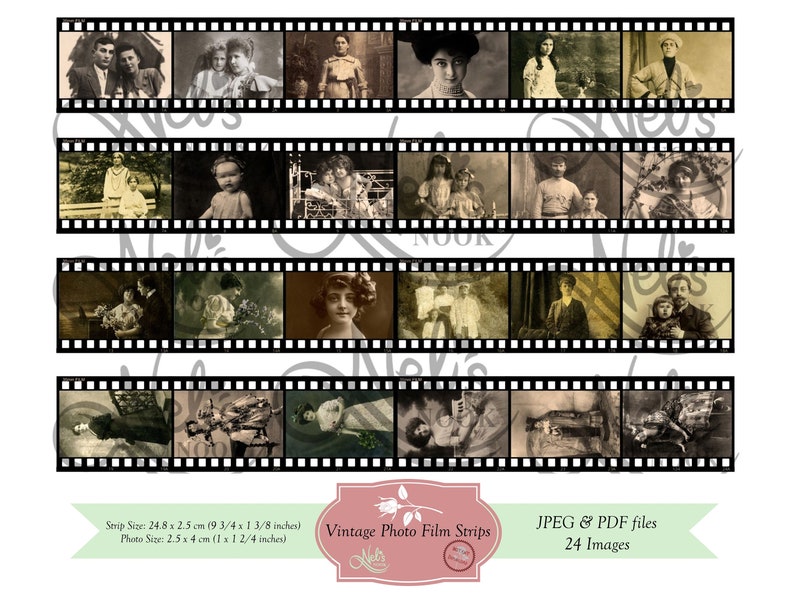 Vintage 1 Photo Film Strips/printable Film Strips Photo - Etsy