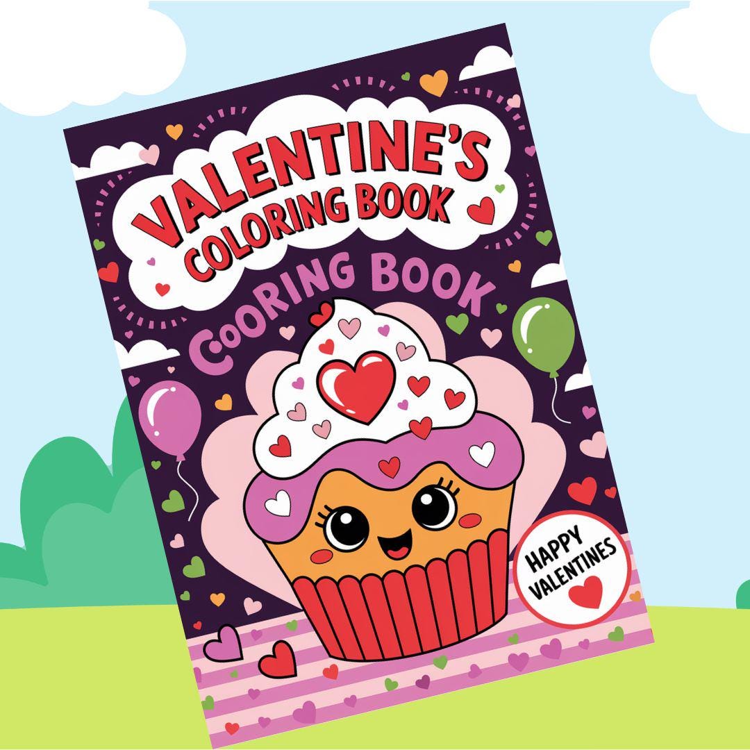 70 Cute Valentine's Day Coloring Pages, Valentine's Printable Coloring ...