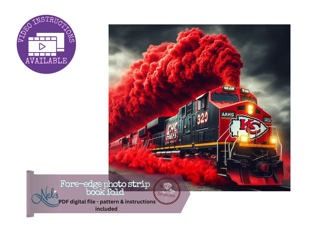 KC CHIEFS Locomotive Fore-edge Photo Strip Book Fold Pattern Only ...