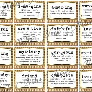 Printable Positive Word Tags, Digital Tags, Ephemera, Journal ...