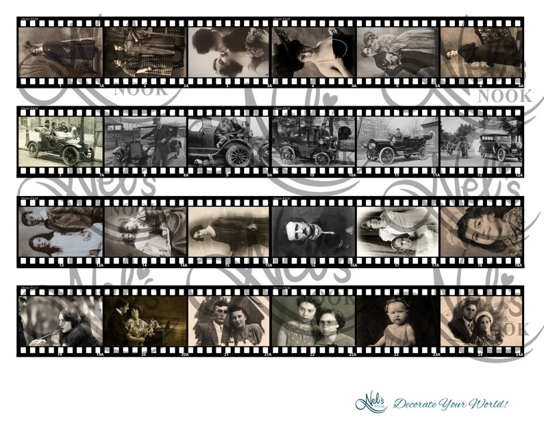 Vintage 2 Photo Film Strips/printable Film Strips Photo - Etsy