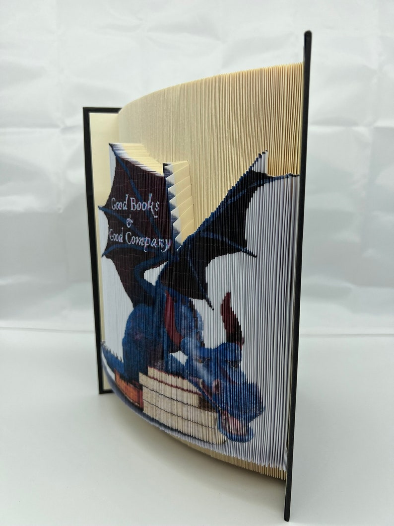 A BOOK DRAGON- RAISED Fore-edge Photo Strip Book Fold Pattern Only ...