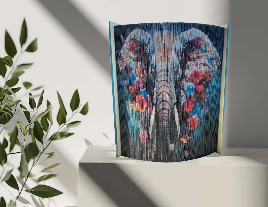 ELEPHANT + Mini Pattern - Fore-edge Photo Strip Book Fold Pattern Only ...